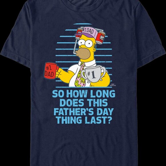 richardinc | Tops | Homer Simpson Fathers Day Simpsons Shirt Navy ...